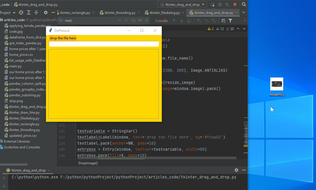 Tkinter Drag and Drop | Delft Stack